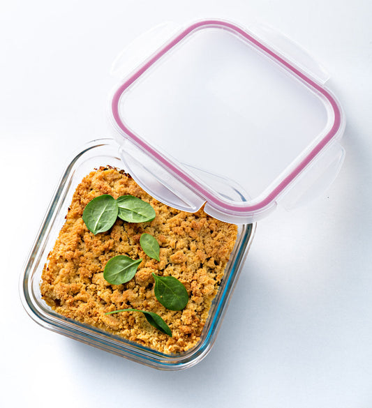 Plat carré en verre avec couvercle étanche - Cook & Go | Pyrex® Webshop FR